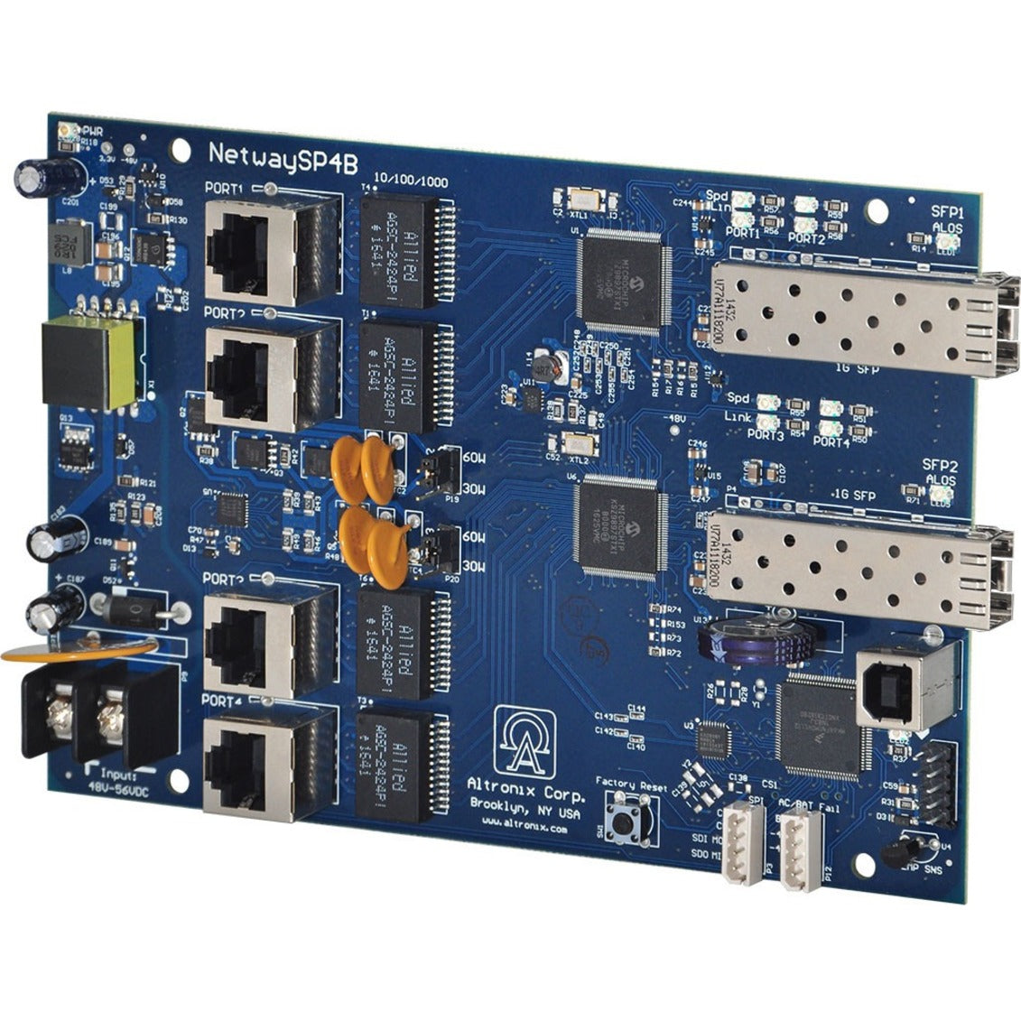 Altronix NetWay Spectrum 4-Port PoE+ Switch Board, Gigabit Ethernet, 2 – Network Hardwares