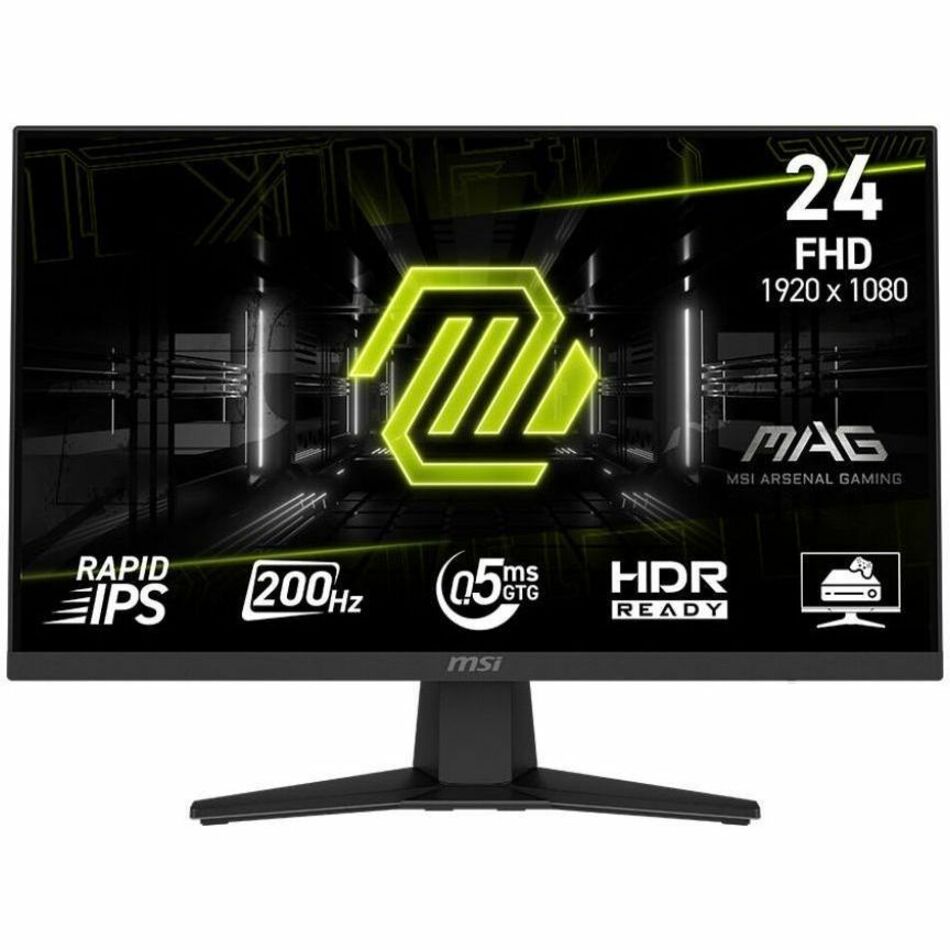 MSI MAG 244F Gaming LCD Monitor, 24" FHD Rapid IPS, 200Hz, 0.5ms Respo ...