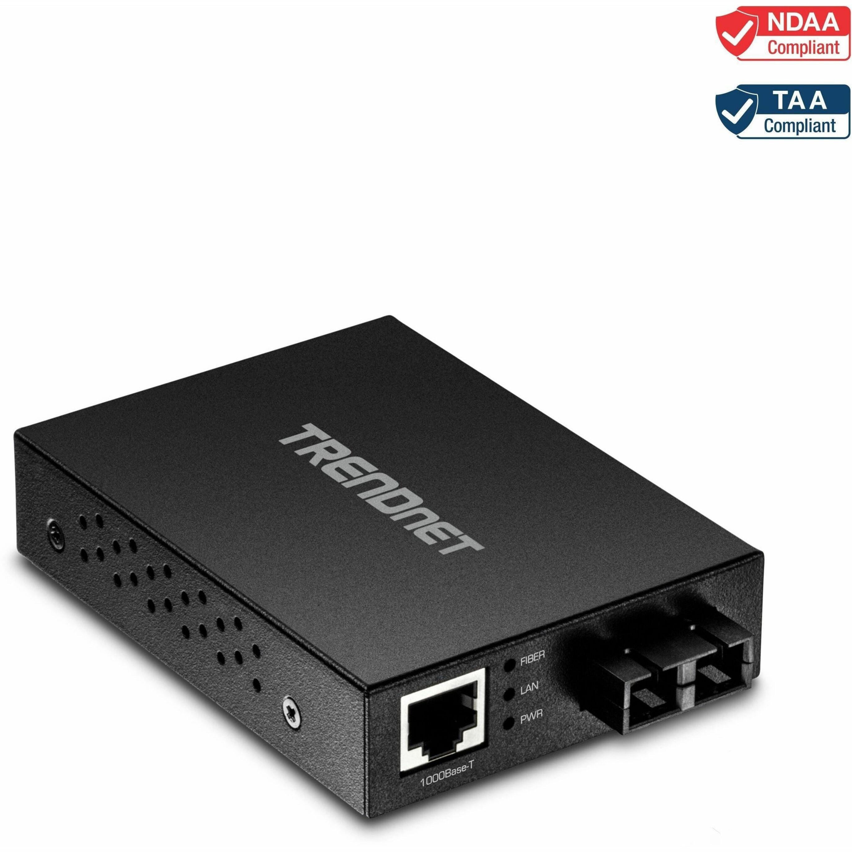 TRENDnet TFC-GMSC Gigabit Fiber Converter, 1000Base-T to 1000Base-SX M – Network Hardwares