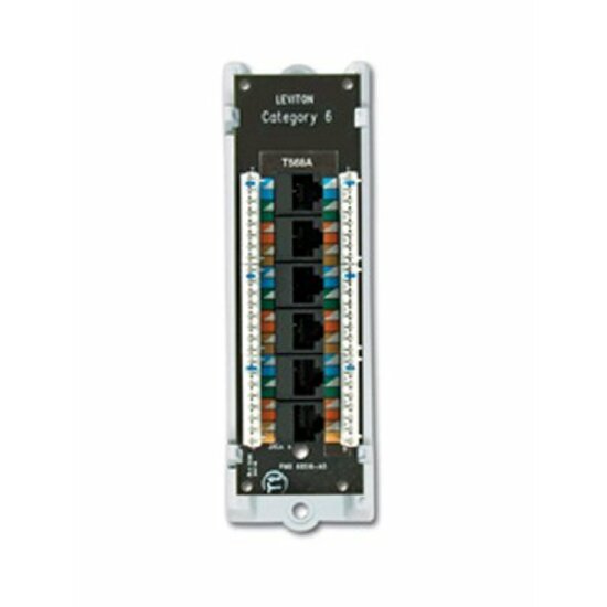 Leviton 6-Port Cat6 Network Patch Panel, RJ-45/RJ-11 Connectivity, Voi ...
