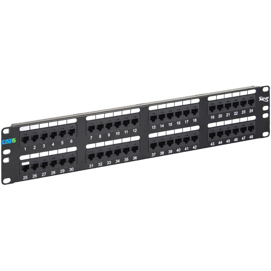 ICC ICMPP04860 48-Port CAT6 Network Patch Panel, Rack-mountable, Enhan ...