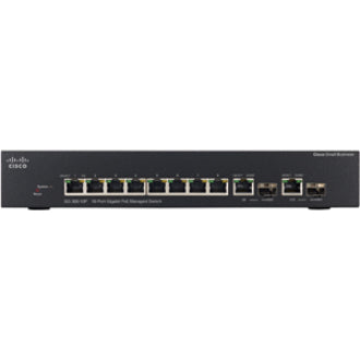 Cisco SG300-10P Layer 3 Switch, 8 PoE Ports, 2 SFP Slots, Gigabit Ethe ...