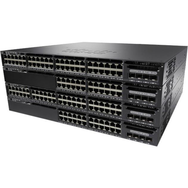 Cisco Catalyst 3650-48P Layer 3 Switch, 48 PoE+ Ports, 4x10GbE Uplinks ...