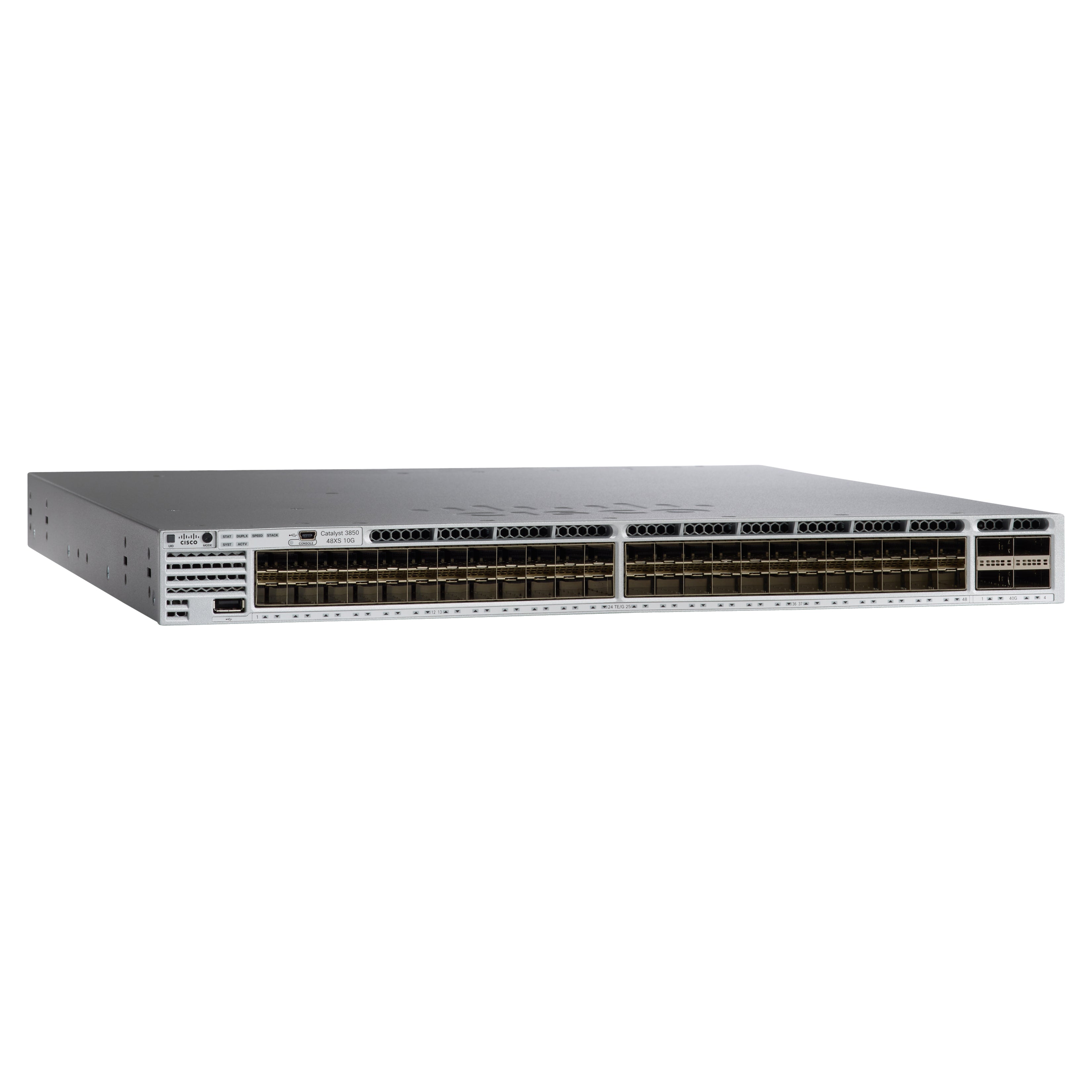 Cisco Catalyst 3850 48 Port 10G Fiber Switch IP Base (WS-C3850-48XS-F ...