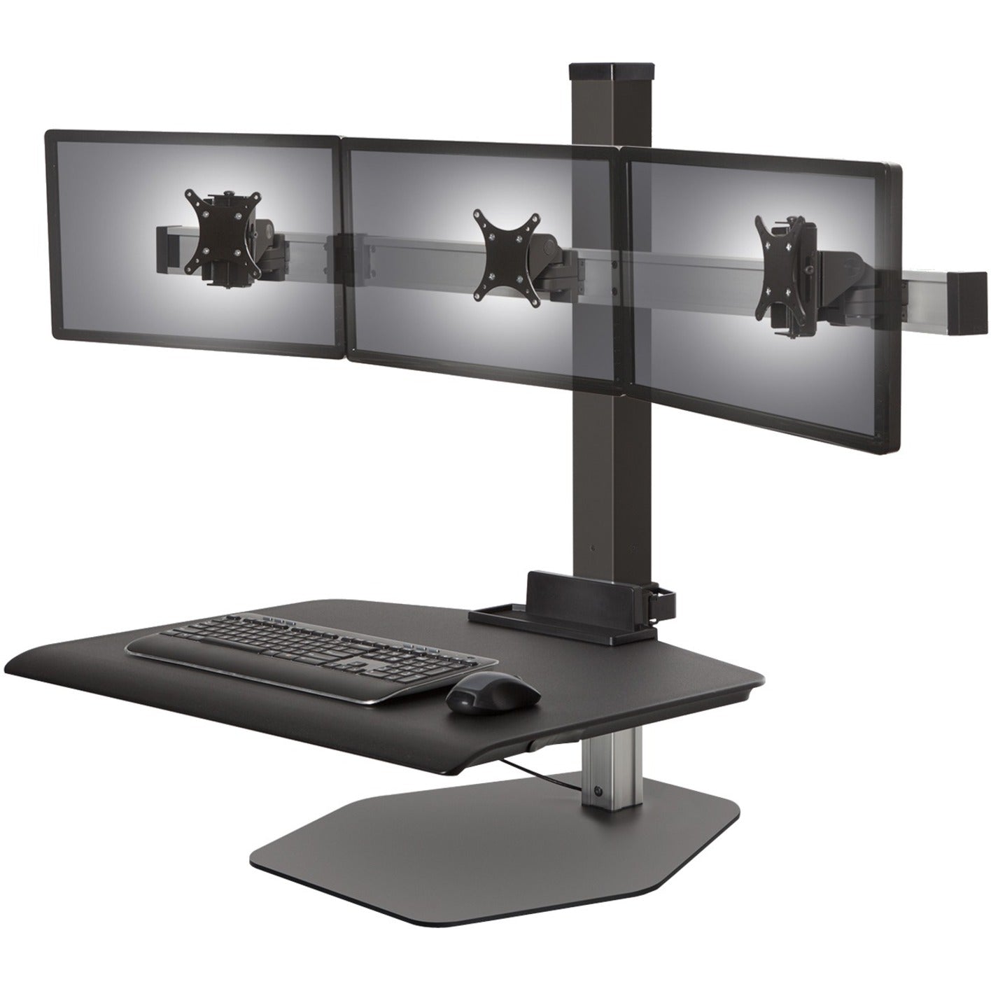Innovative Winston Triple Monitor Display Stand, Freestanding Sit-Stan ...