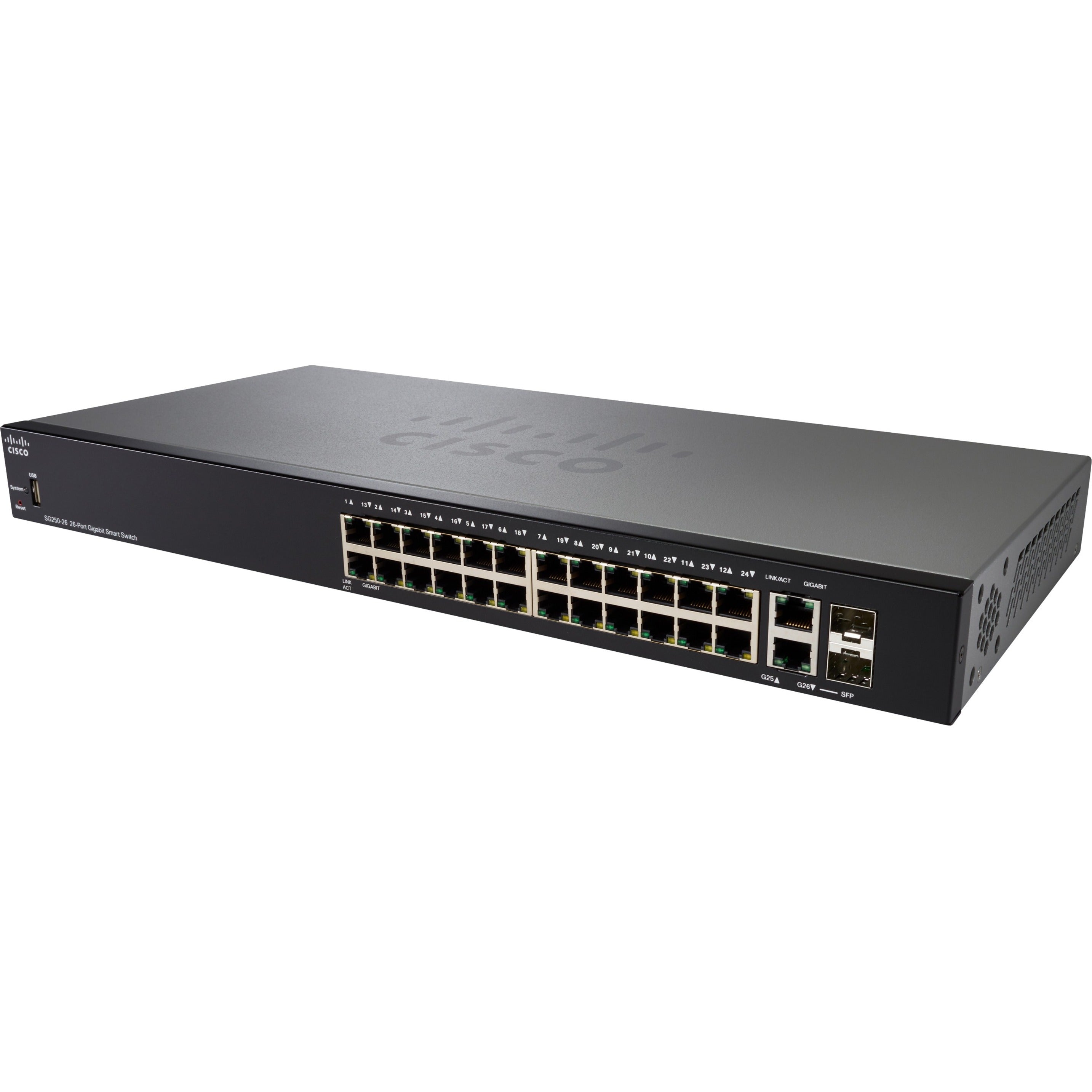 Cisco SG250-26P 26-Puerto Conmutador Inteligente Gigabit PoE (SG250-26 ...