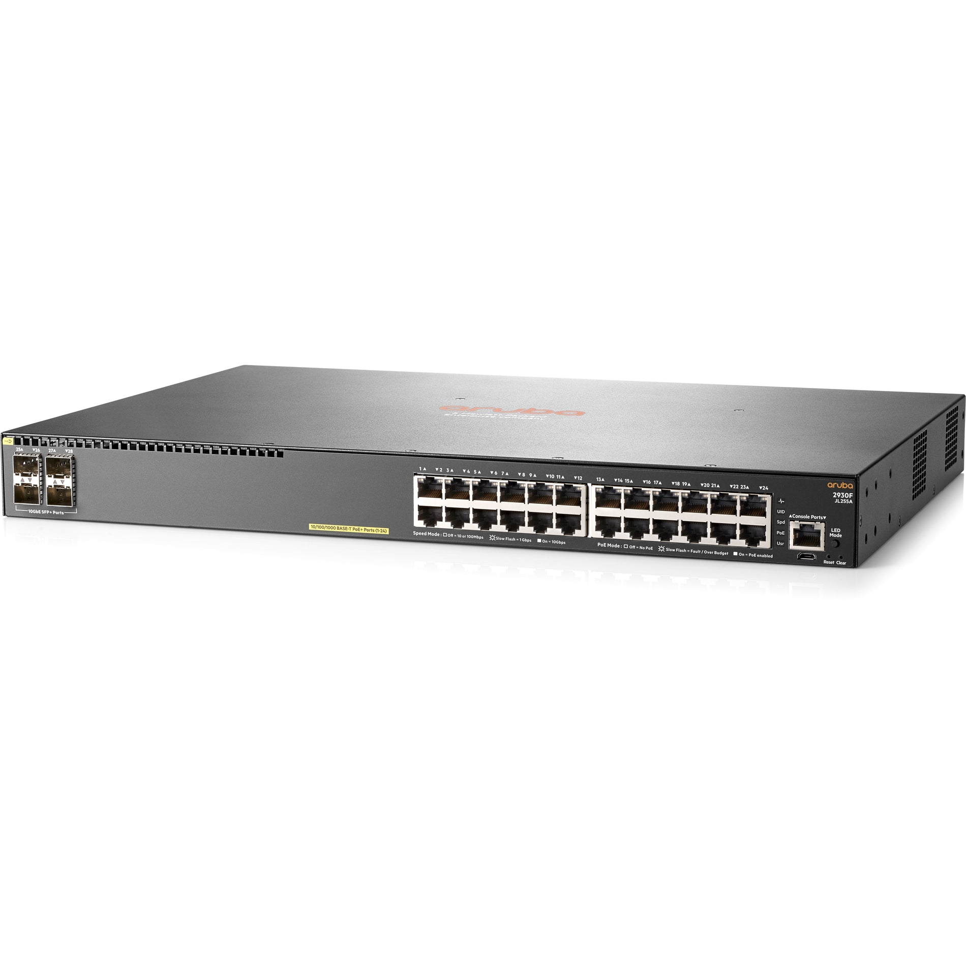 HPE E Aruba 2930F 24G PoE+ 4SFP+ Switch (JL255A) – Network Hardwares