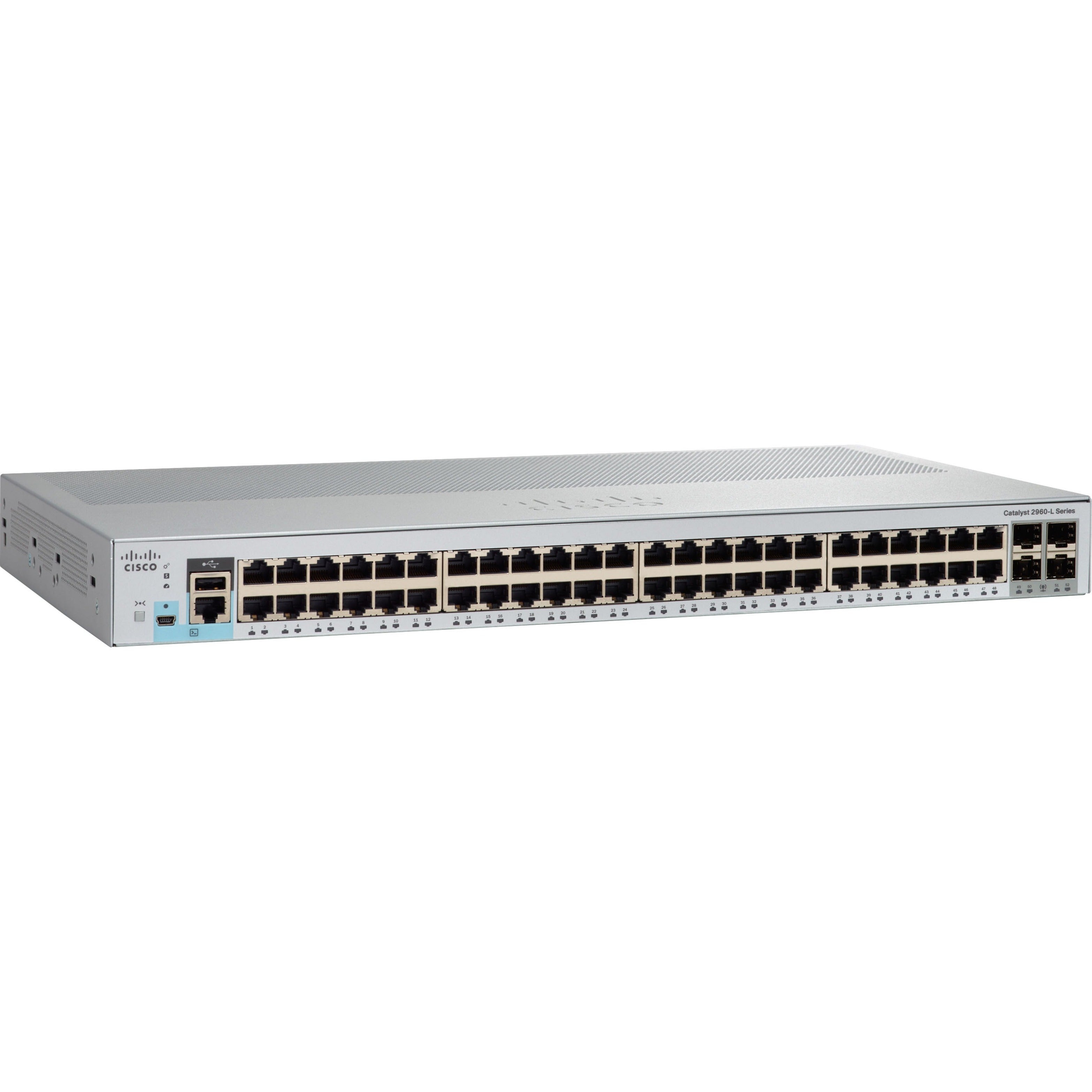 Cisco Catalyst 2960-L Ethernet Switch, 48 Gigabit Ports, 4 SFP Uplink ...