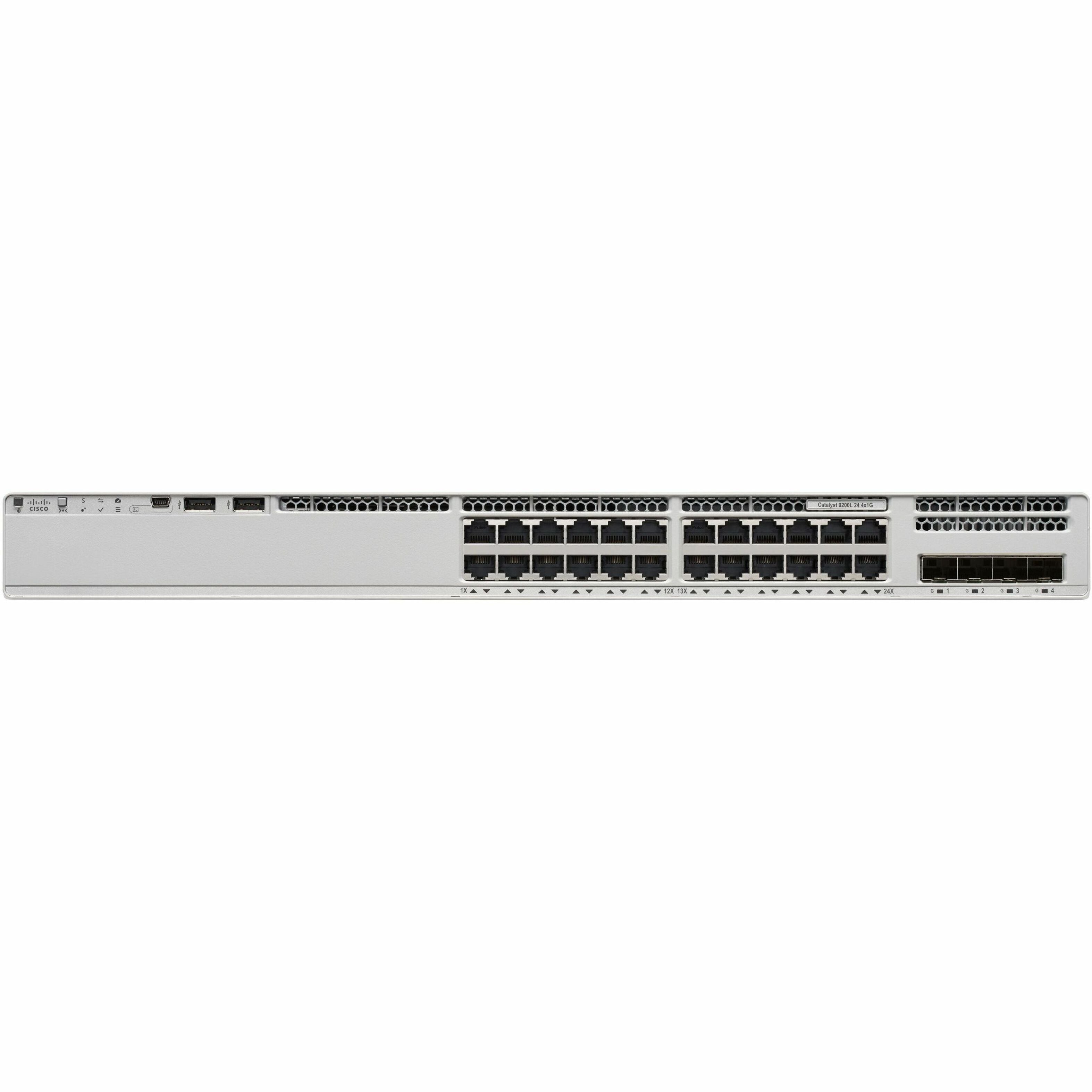 Cisco Catalyst 9200 Layer 3 Switch, 24 Gigabit Ethernet Ports, 4 SFP U ...