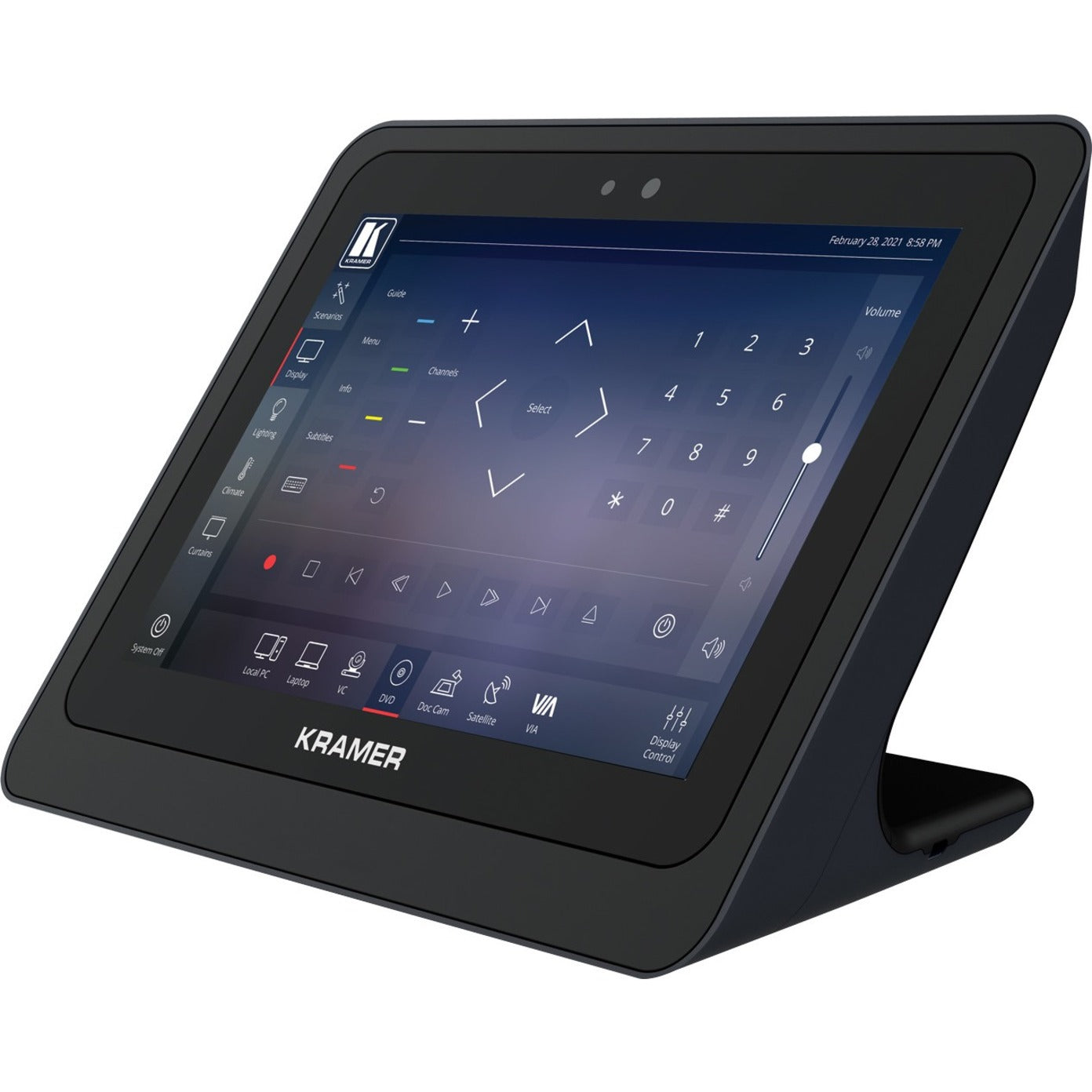 Kramer KT-1010 10-Inch Wall & Table Mount PoE Touch Panel (30-00000190 ...