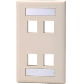 Signamax Single-Gang Faceplates with Labeling Windows (SKFL-4-DI ...