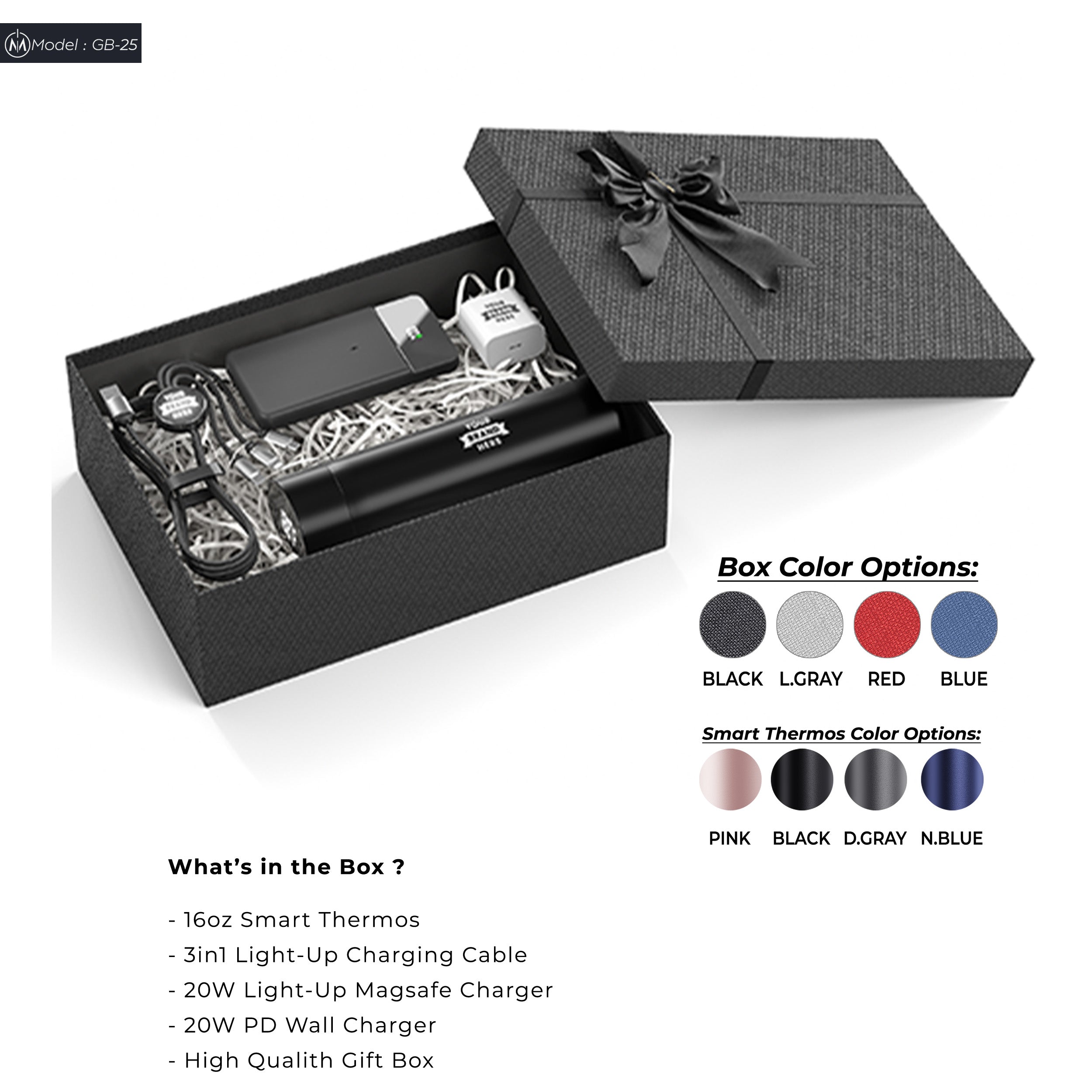 StarTech Elite Tech Gift Box GB-25, Premium 5-Piece Corporate Bundle w ...