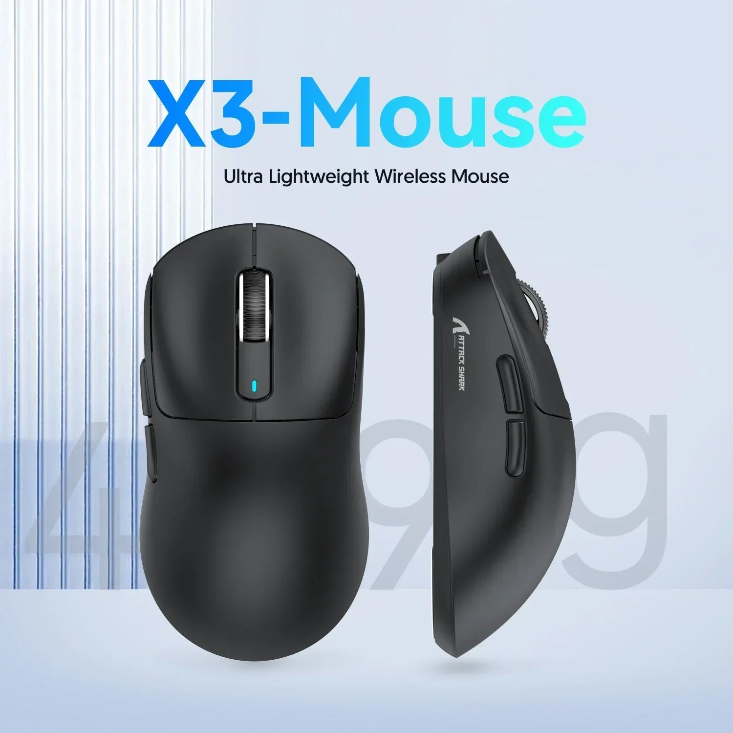 ATTACK SHARK X3 Lightweight Wireless Gaming Mouse Tri-Mode Connection ...