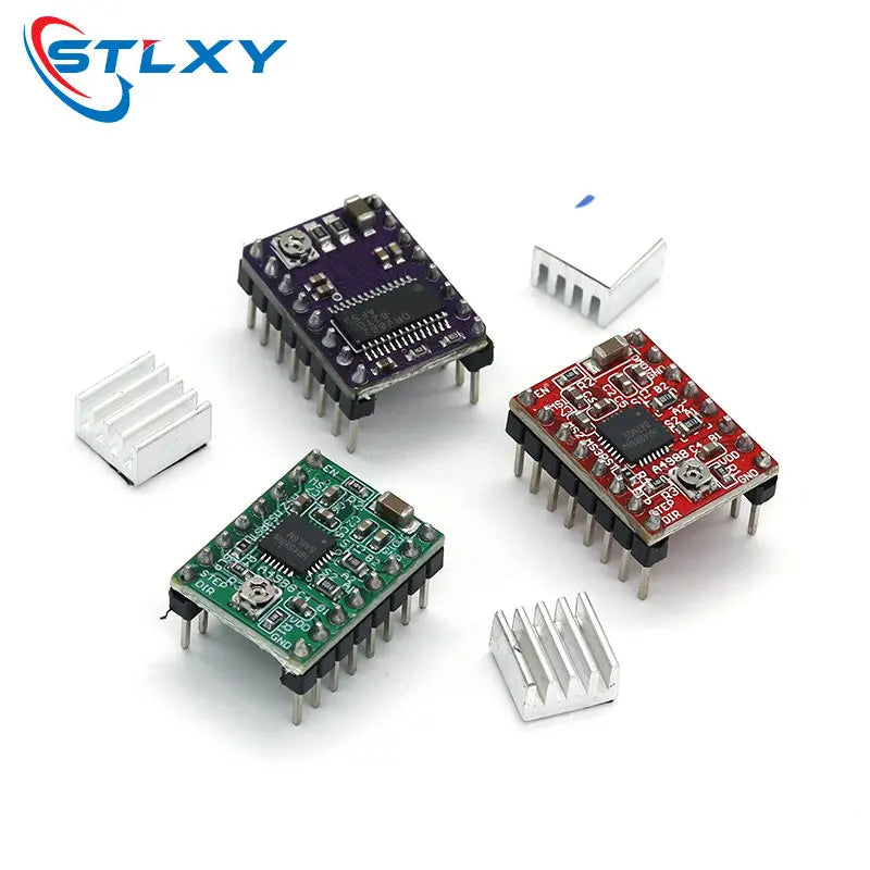 DRV8825 A4988 Stepper Motor Driver Kit With 4 Aluminum Heatsinks For 3 ...