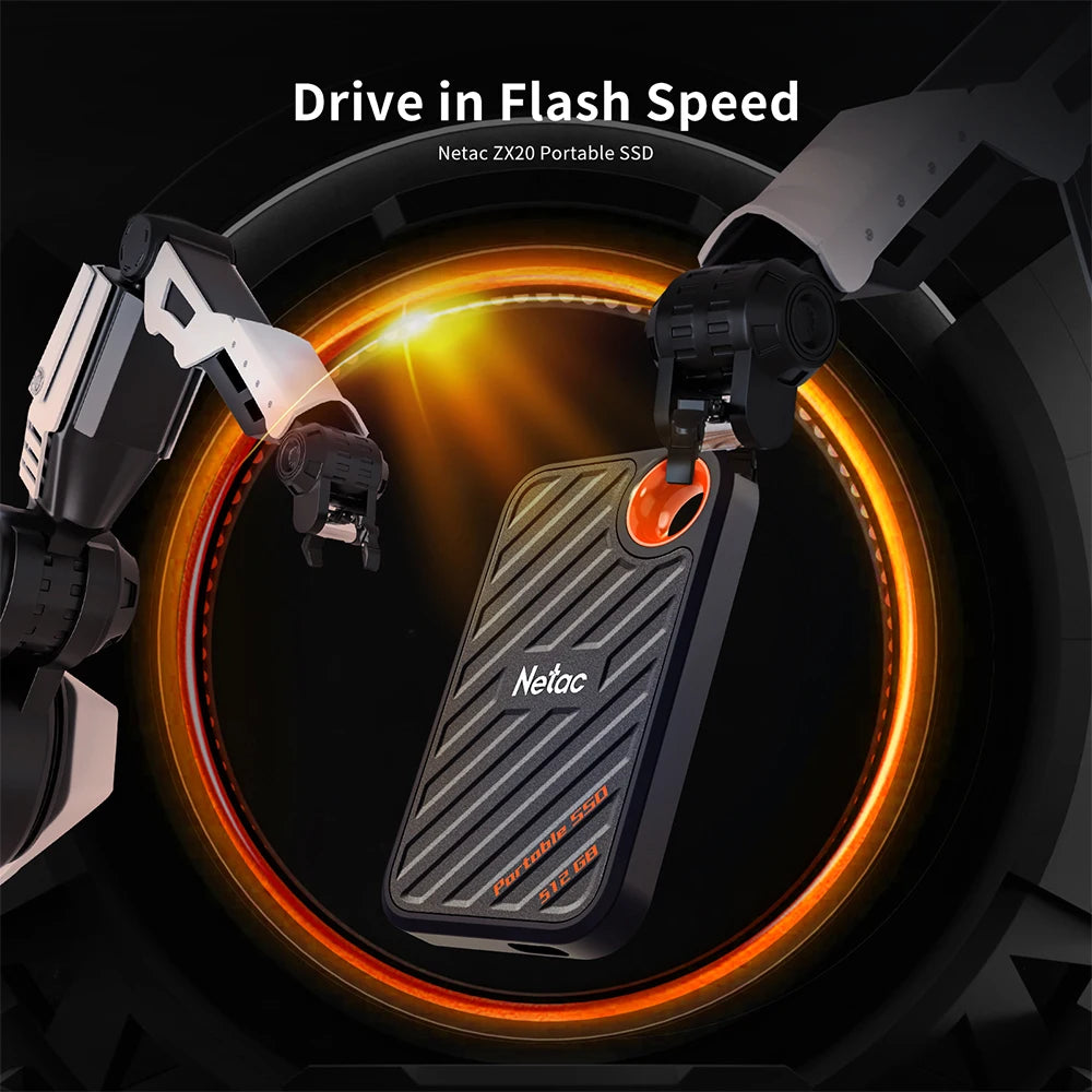 Netac ZX20 Portable SSD 512GB and 1TB Storage Options, USB3.2 Gen2X2 2 ...