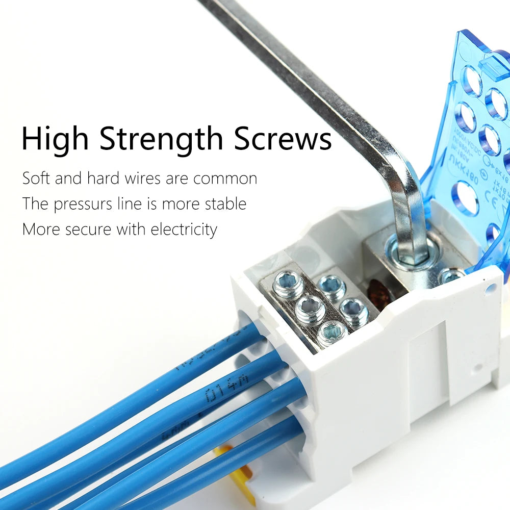 Electric Split Din Rail Terminal Block Connector UKK80 Series 80A-160A ...