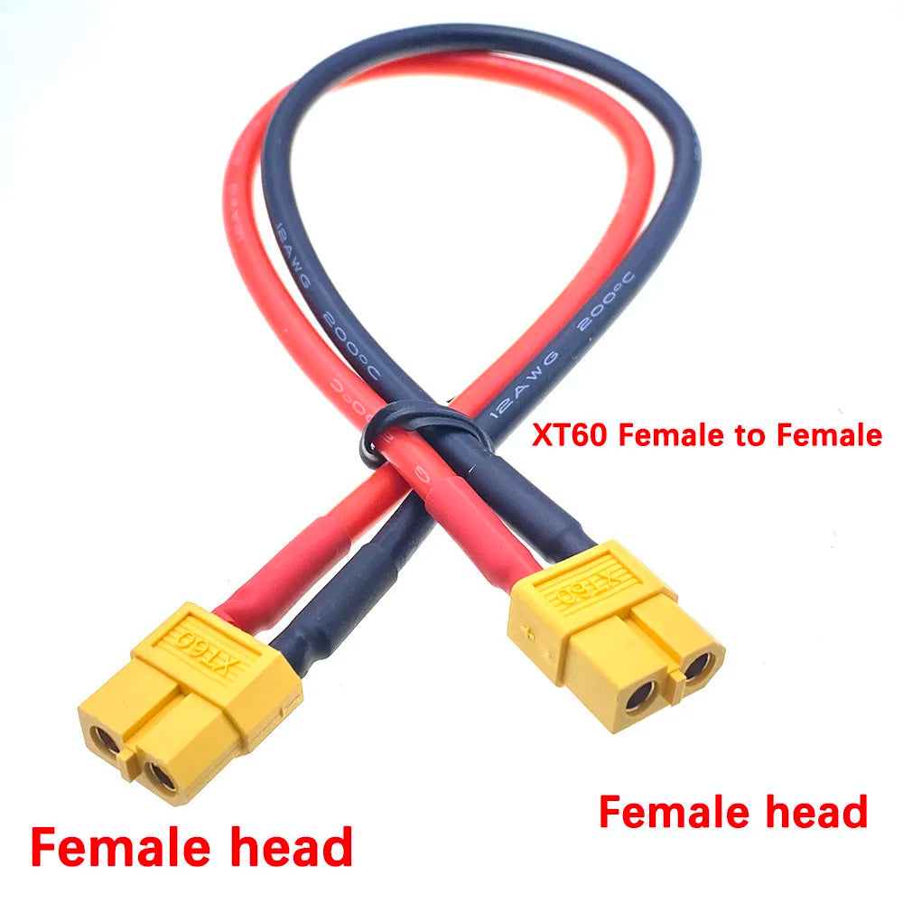 XT60 Connector Cable Extension Lead 10cm-1m, Male Female Configuration ...