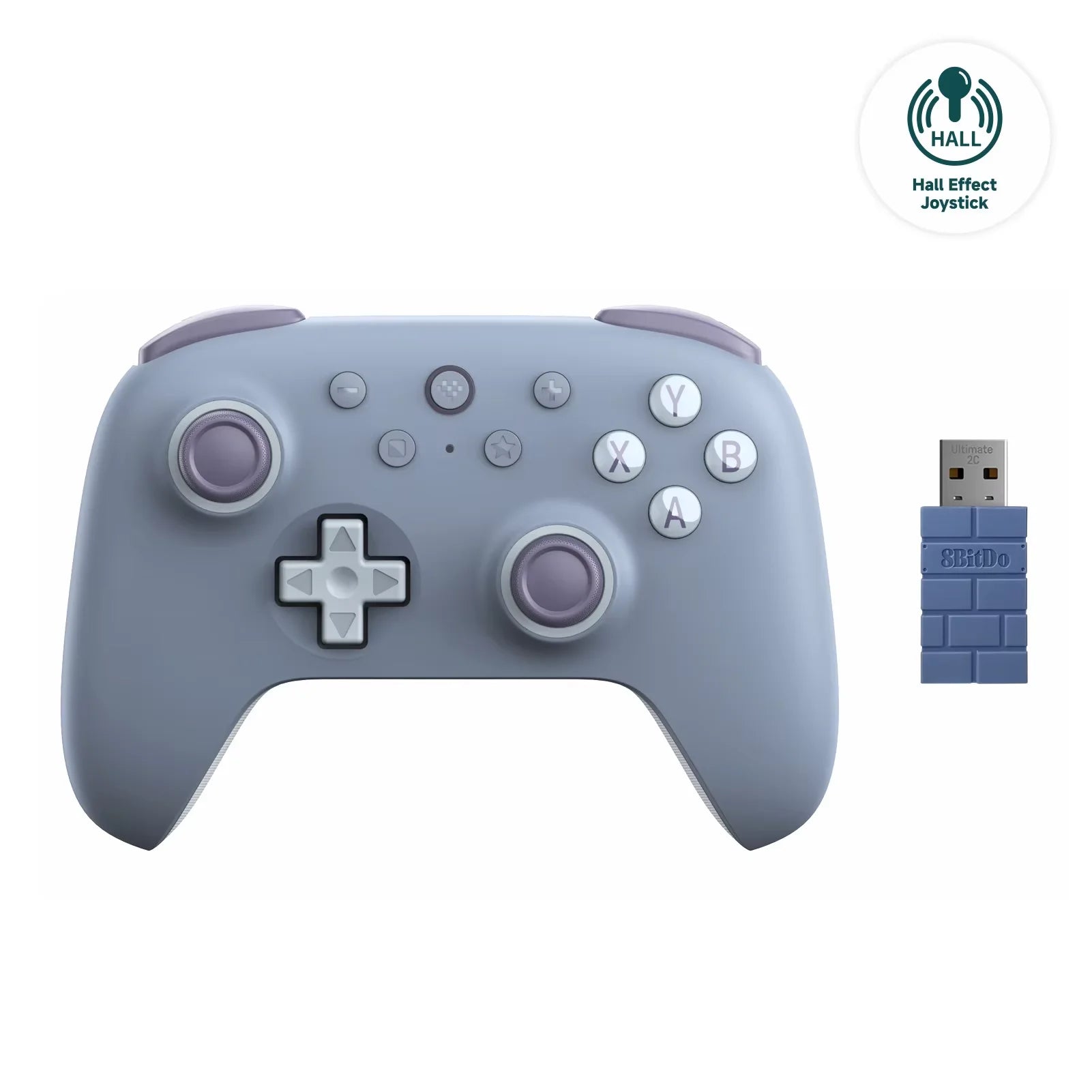 8BitDo Ultimate Wireless Game Controller with HALL Effect Joysticks, 2 ...