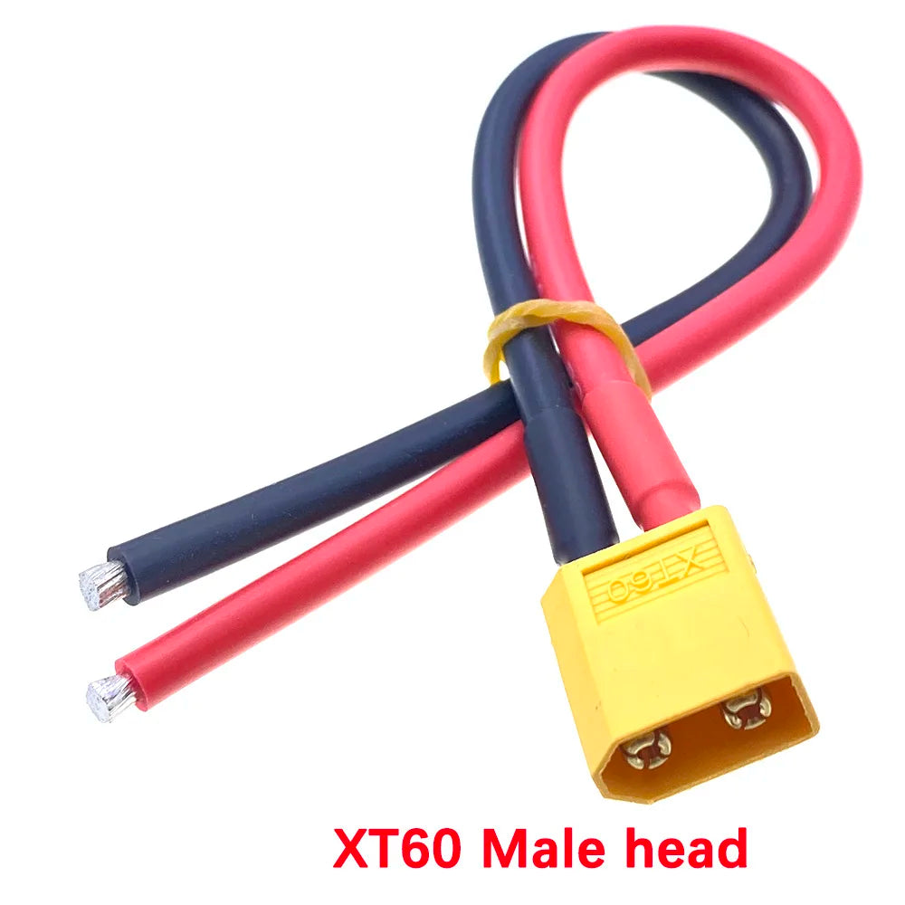 XT60 Connector Cable Extension Lead 10cm-1m, Male Female Configuration ...