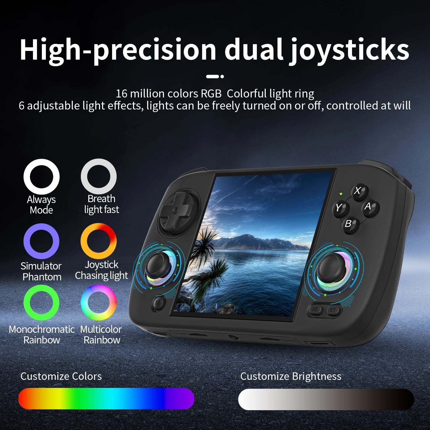 RG CubeXX Handheld Game Console with RGB Joystick, 64GB-256GB Storage ...