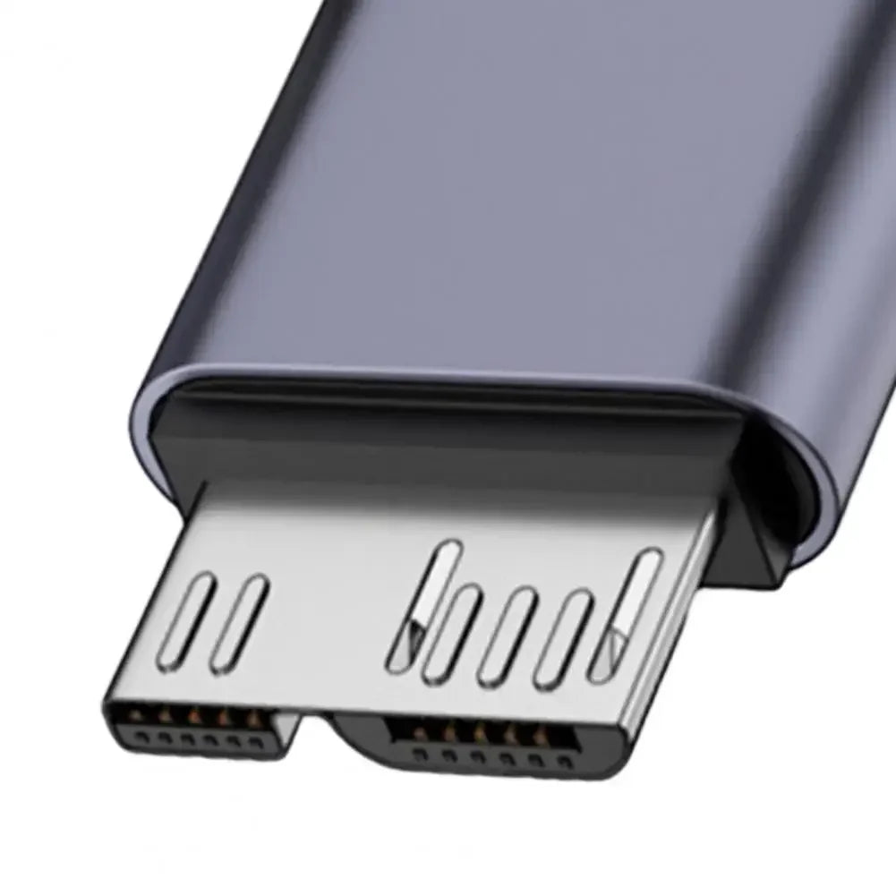 High-Speed USB 3.2 Micro B Male to Type-C Female Adapter Cable, 10Gbps ...