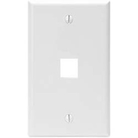 Leviton QuickPort Single Socket Flush Mount Faceplate, High-Density Po ...