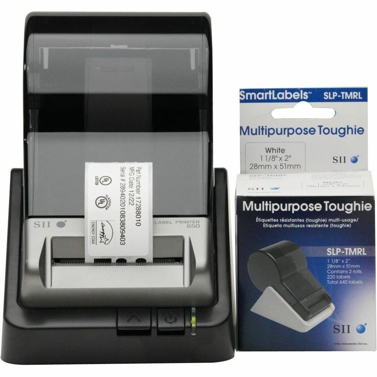 Seiko SLP-TMRL SmartLabel Toughie Multipurpose Label, Tear and Chemica ...