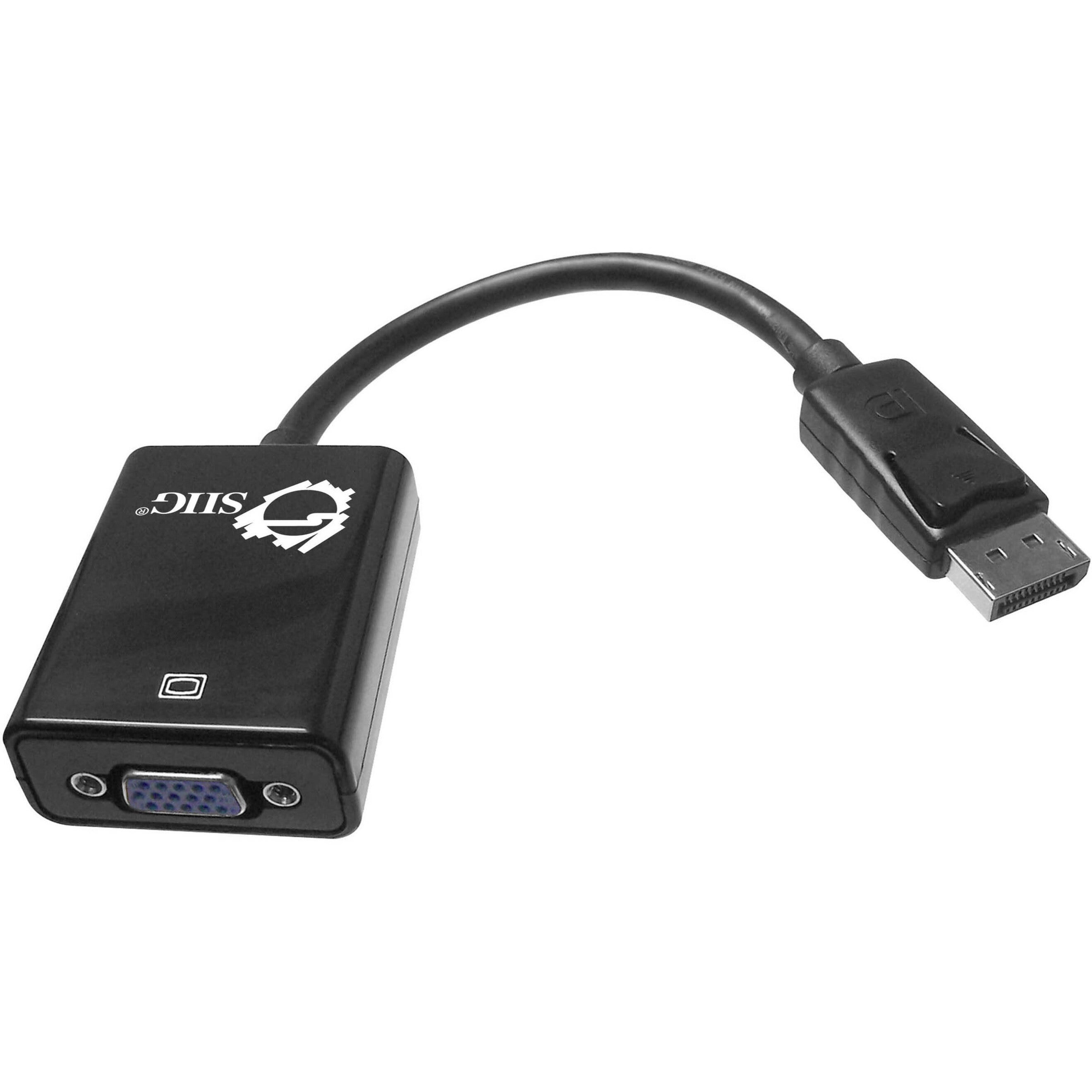 SIIG DisplayPort to VGA Video Cable, Quad Shielded, 9-inch, 20-pin Mal ...