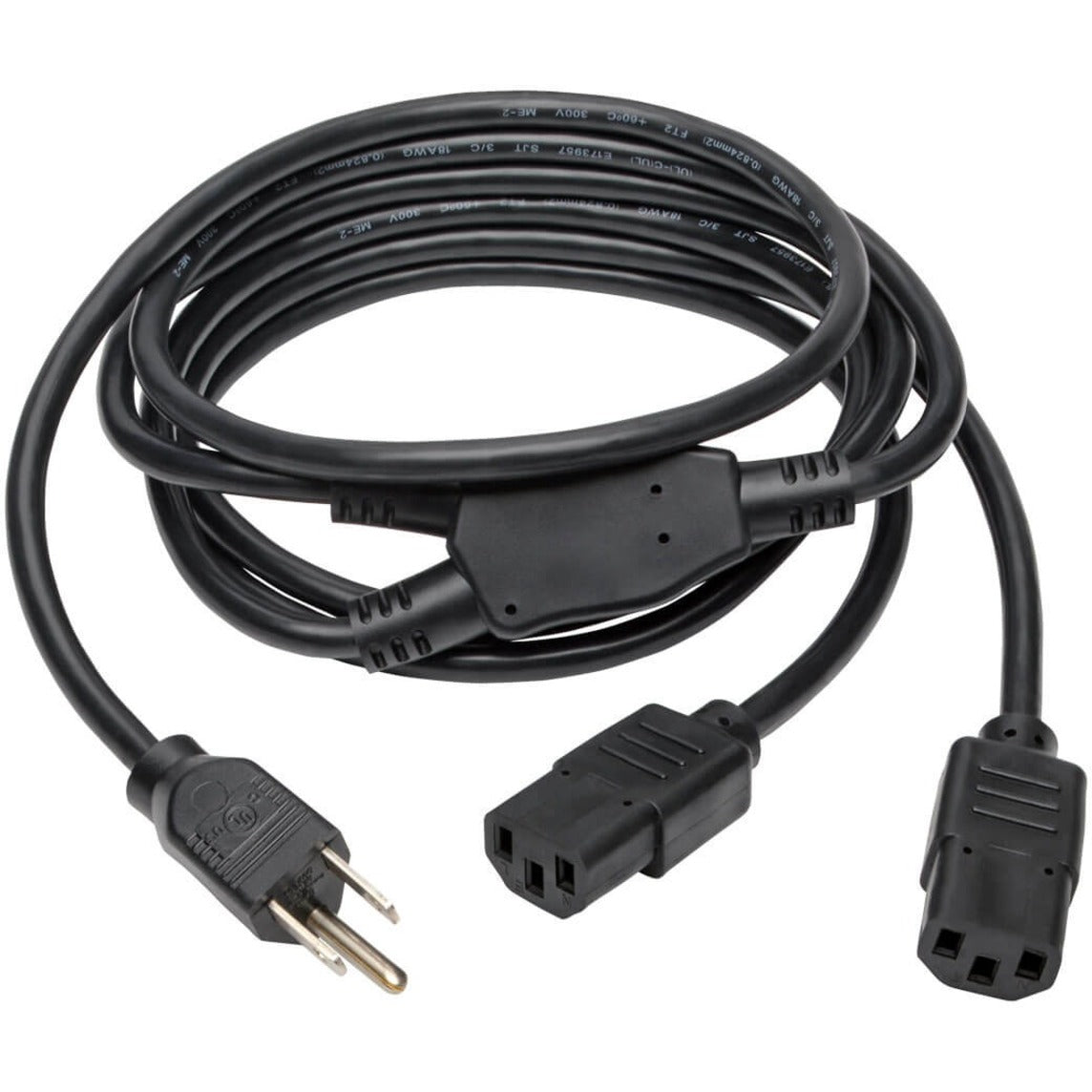Tripp Lite P006-006-2 Splitter Cable 6ft Power Cord, NEMA 5-15P to 2 x ...
