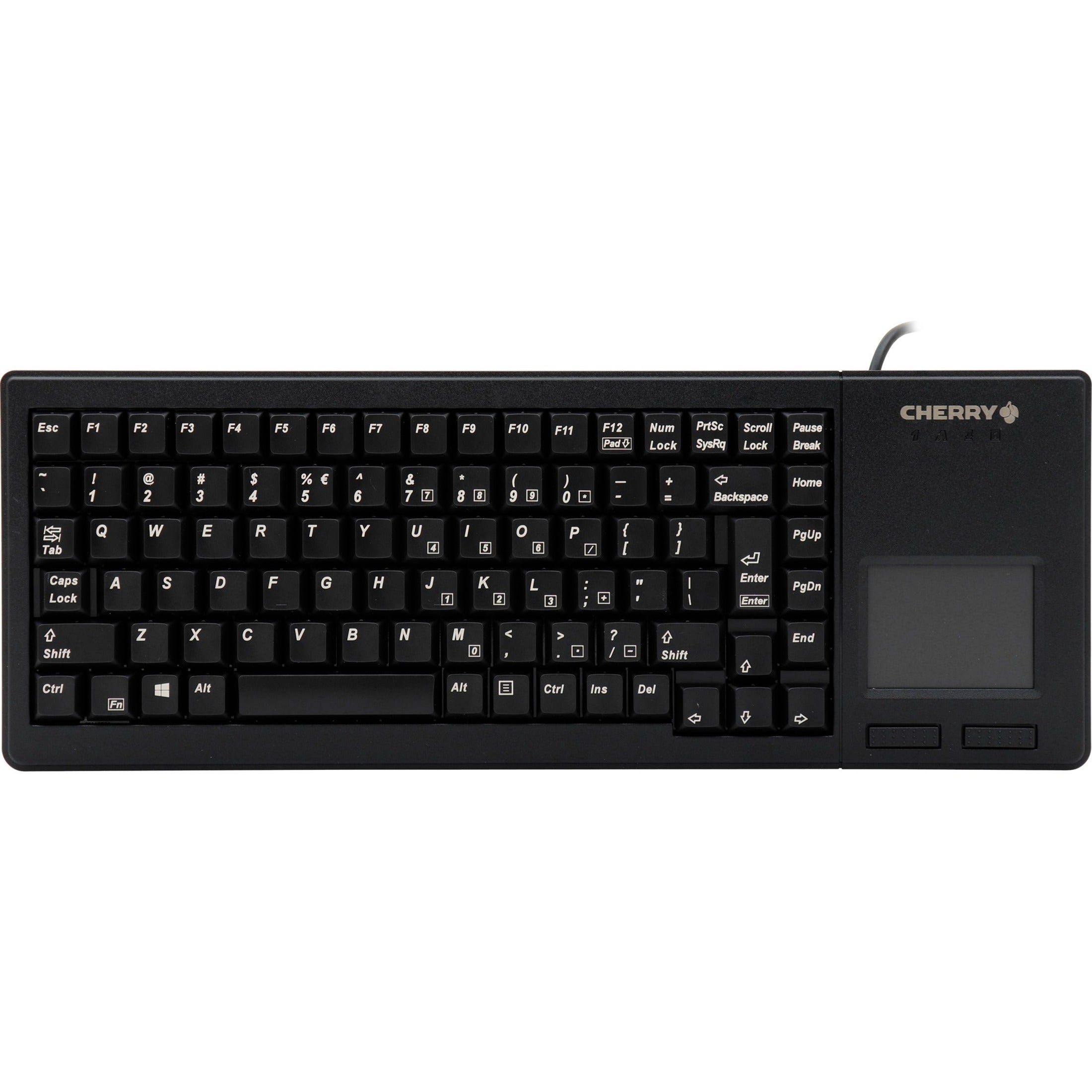 CHERRY G84-5500 G84-5500LUMEU-2 XS Touchpad Keyboard, Black, 88 Keys ...