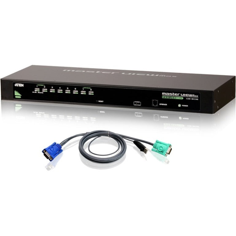 ATEN CS1308KIT KVM Switch, 8-Port Rack-Mountable KVM Switchbox with QX ...