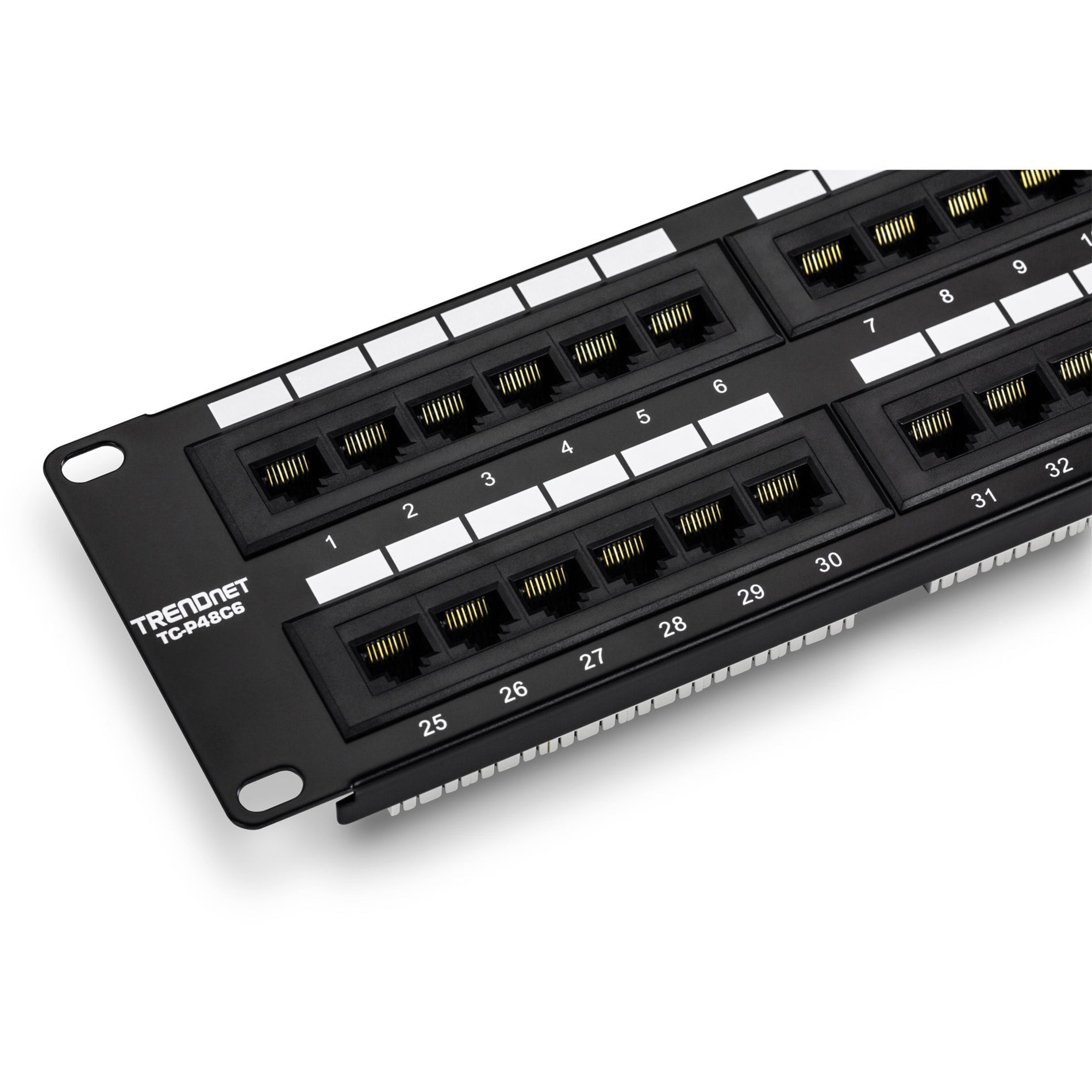 TRENDnet TC-P48C6 Cat6 48-port Unshielded Patch Panel, Wallmount Or Ra ...