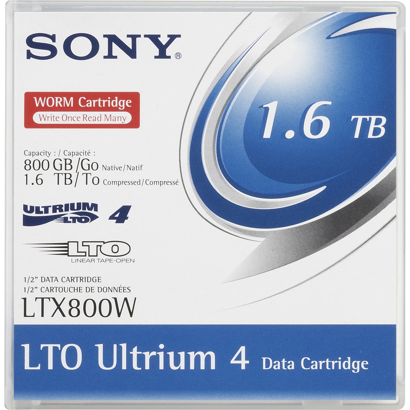 Sony LTX800W LTO Ultrium 4 WORM Data Cartridge, 800GB Native Storage ...