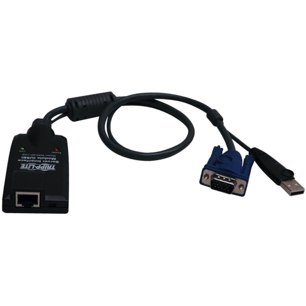 Tripp Lite NetDirector B055-001-USB-V2 Data Transfer Cable Adapter, RJ ...