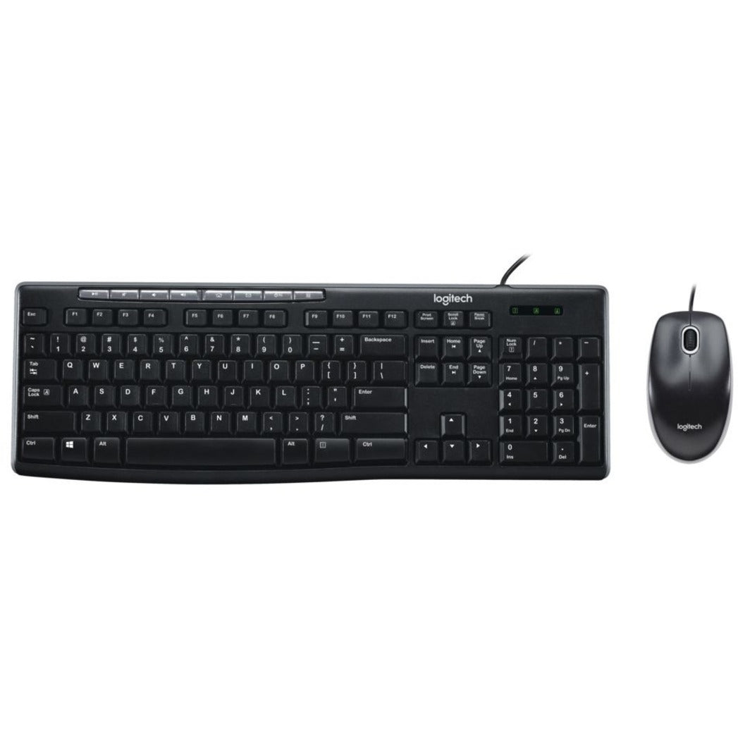 Logitech 920-002714 Media Combo MK200 Keyboard & Mouse, Spill Proof, S ...