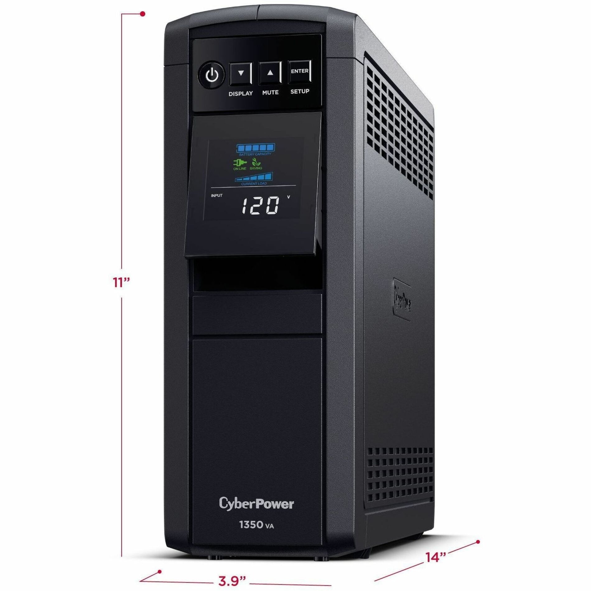 CyberPower CP1350PFCLCD PFC Sinewave UPS Systems, 1350VA Mini-Tower UP ...