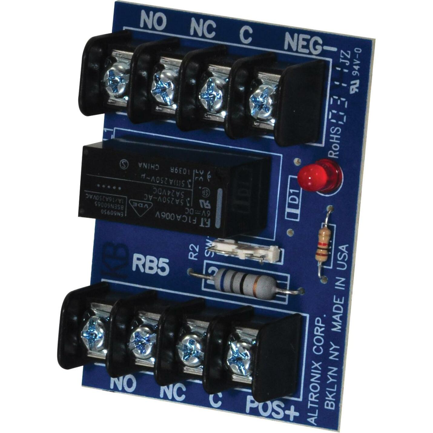 Altronix RB5 Relay, 6VDC/12VDC Selectable Operation, 5 Amp DPDT Contac ...