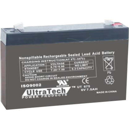 Ultratech UT675 General Purpose Battery, 6V DC Lead Acid Rechargeable ...