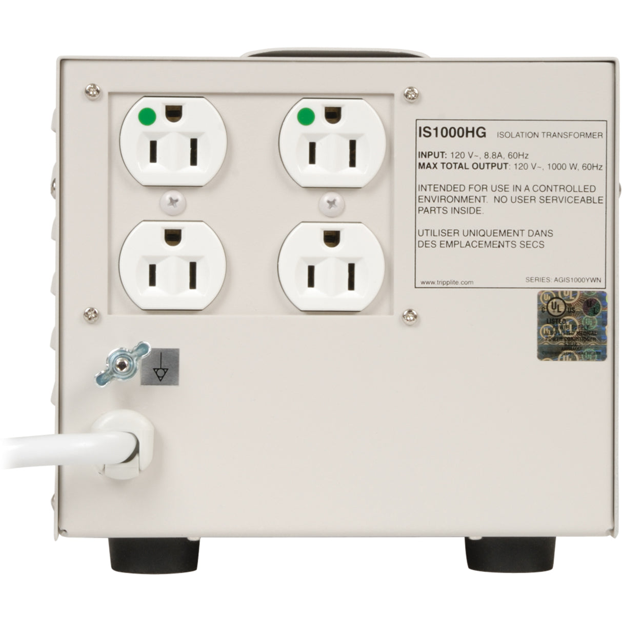 Tripp Lite IS1000HG Isolation Transformer - Medical Grade Line Noise R ...