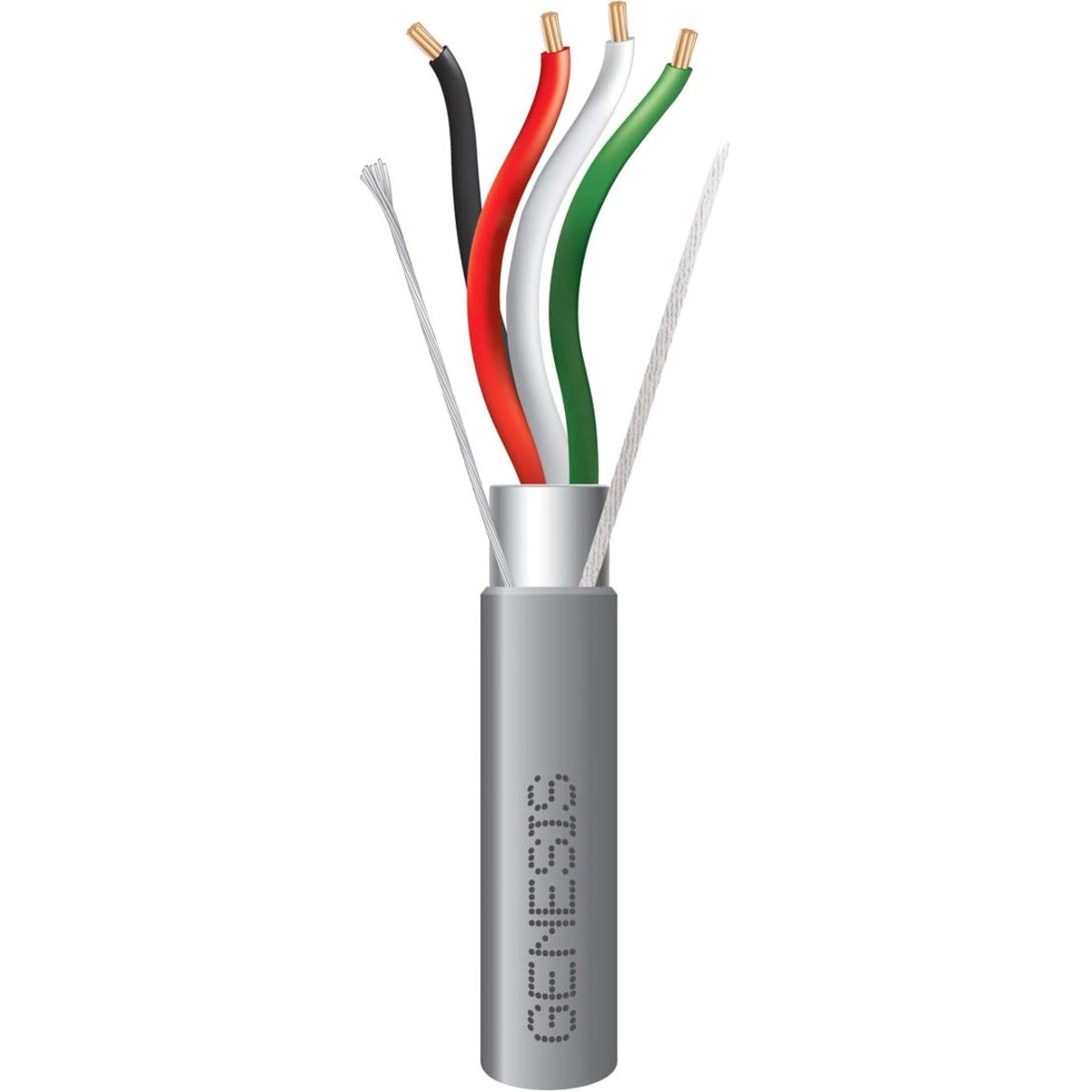 Genesis 22155509 18 AWG 4C STR Shielded Riser Control Cable, Gray, 500 ...