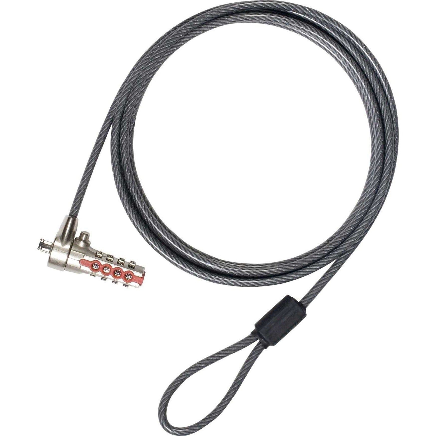 Targus DEFCON T-Lock Serialized Combo Cable Lock, 6.5ft Galvanized Ste ...