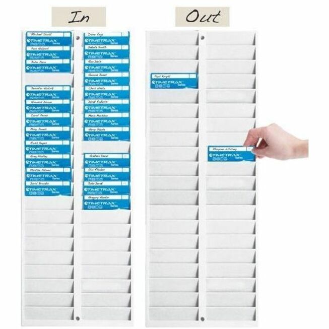 Pyramid 500-4 40-Pocket Employee ID Badge Rack, Durable, Heavy Duty, L ...