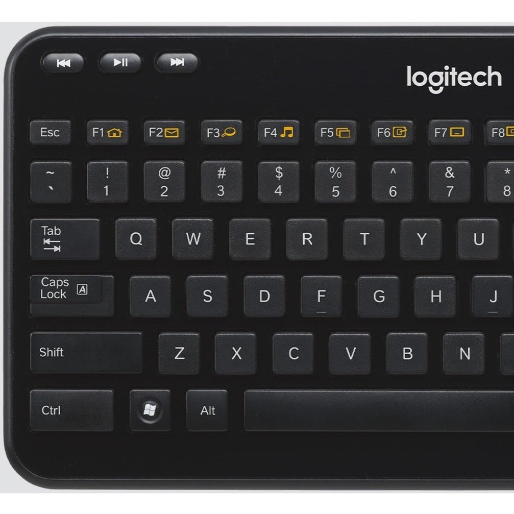 Logitech 920-004088 K360 Wireless Keyboard, Compact and Quiet Keys, Bl ...