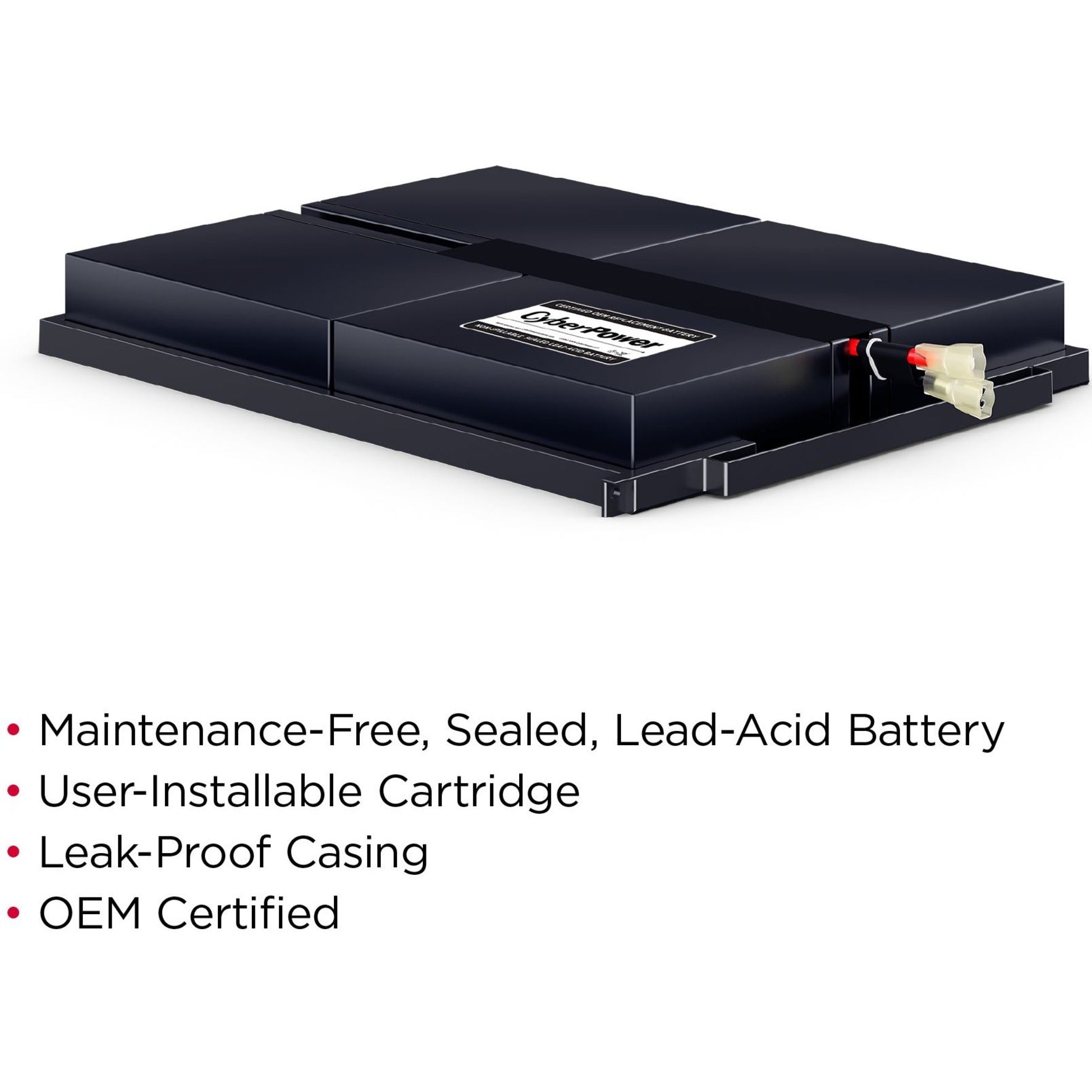 CyberPower RB0690X4 UPS Replacement Battery Cartridge, 6V DC, 9000mAh ...