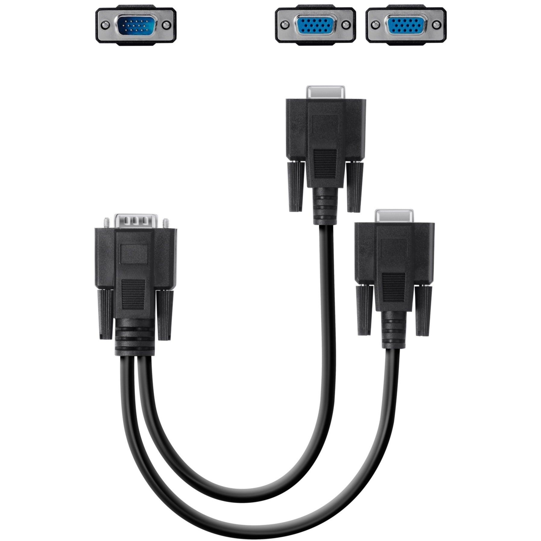 Belkin VGA 2-Way Splitter Video Cable, HD-15 Male to Dual Female, 1ft ...