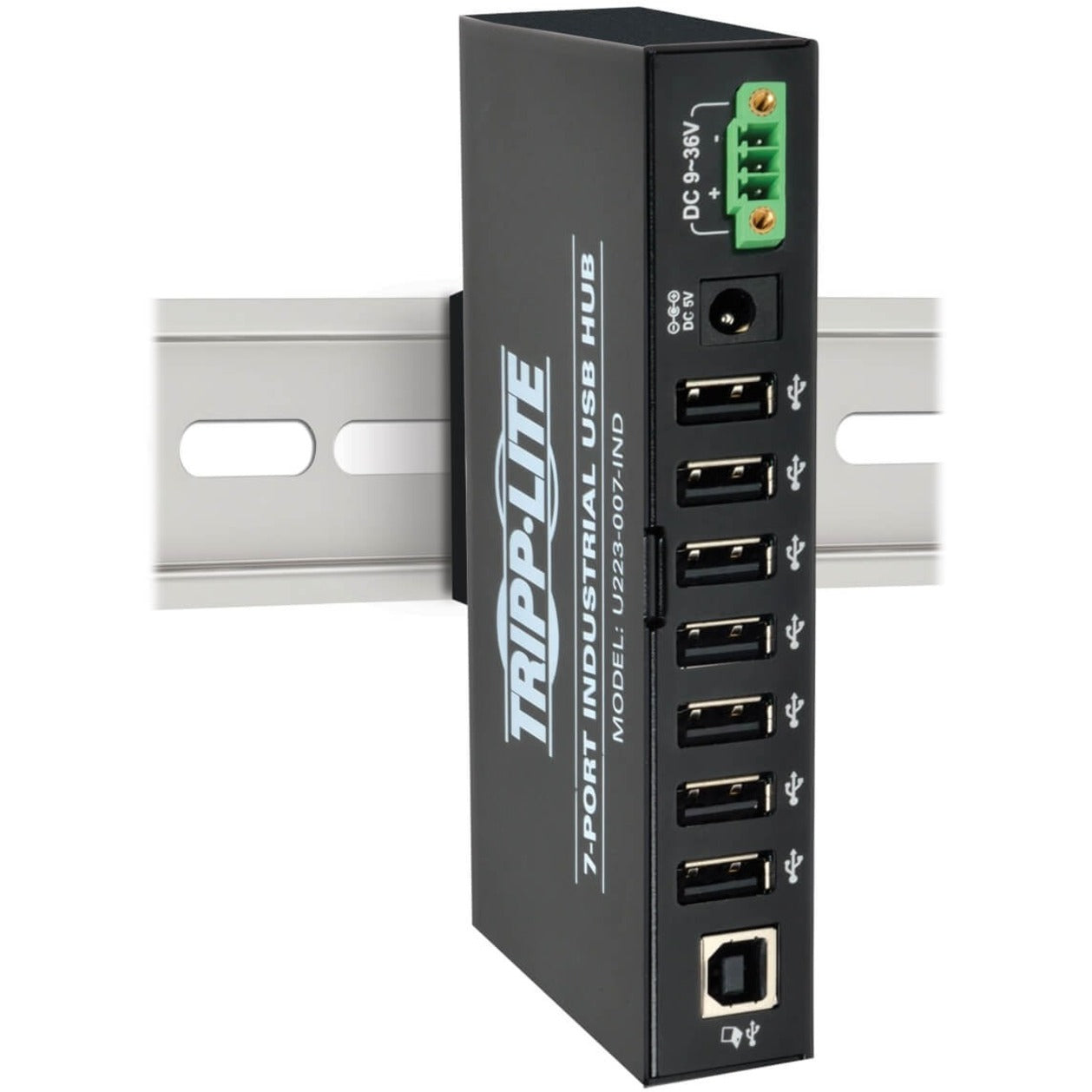 Tripp Lite U223-007-IND 7-Port Industrial USB 2.0 Hub with 15kV ESD Im ...
