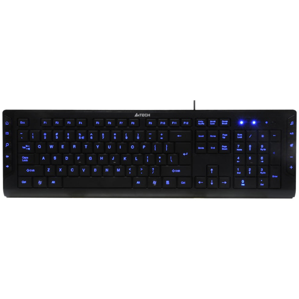 A4Tech KD-600L X-Slim Backlight Keyboard, LED Illuminated Ultra Slim K ...