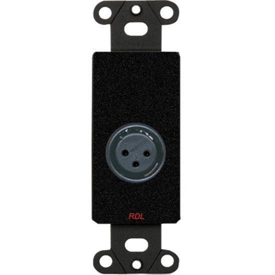RDL DB-XLR3F Decora Wall Plate Faceplate, XLR 3-Pin Female Jack, Black ...