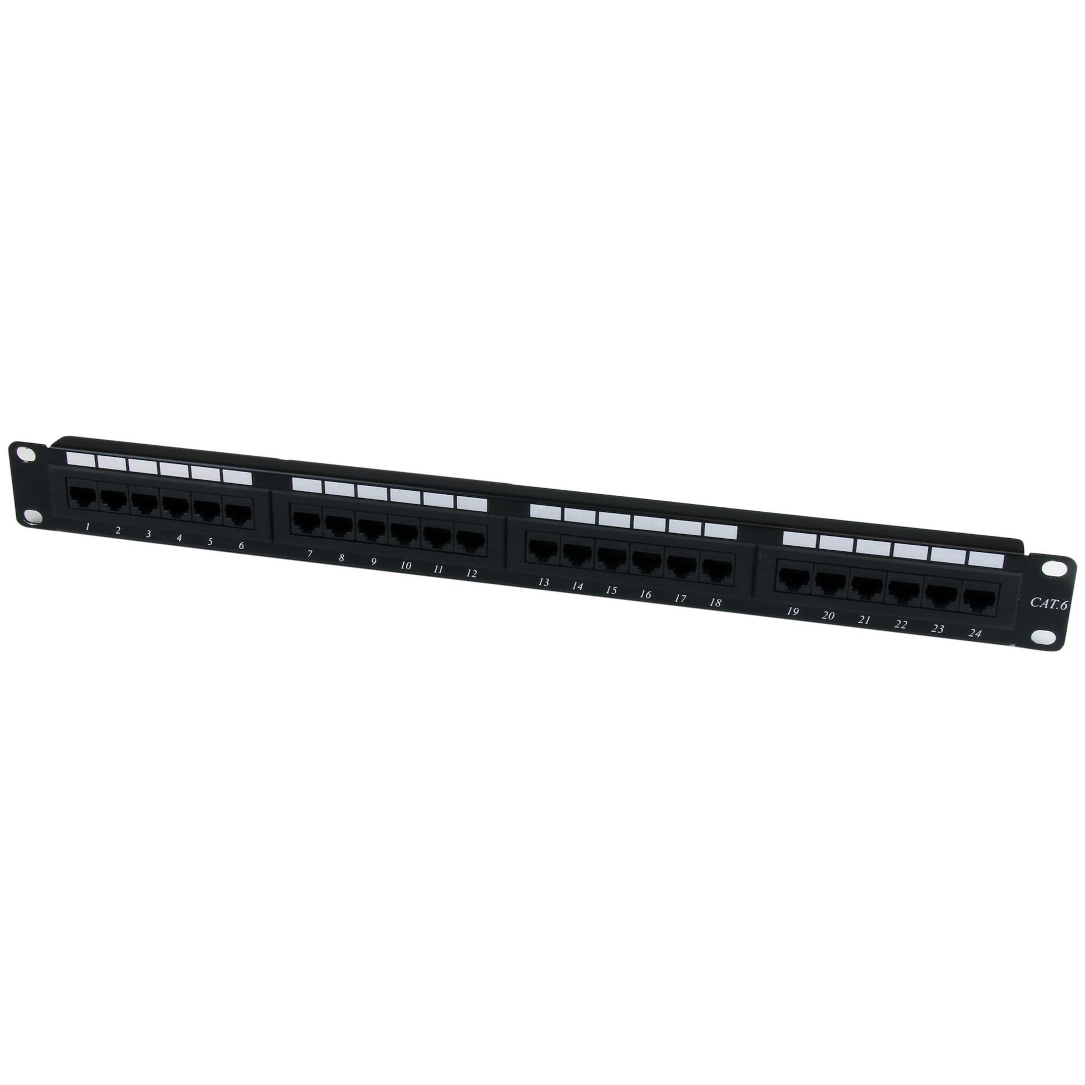 StarTech.com 24-Port Cat 6 Network Patch Panel, 1U Rackmount, RJ-45/RJ ...