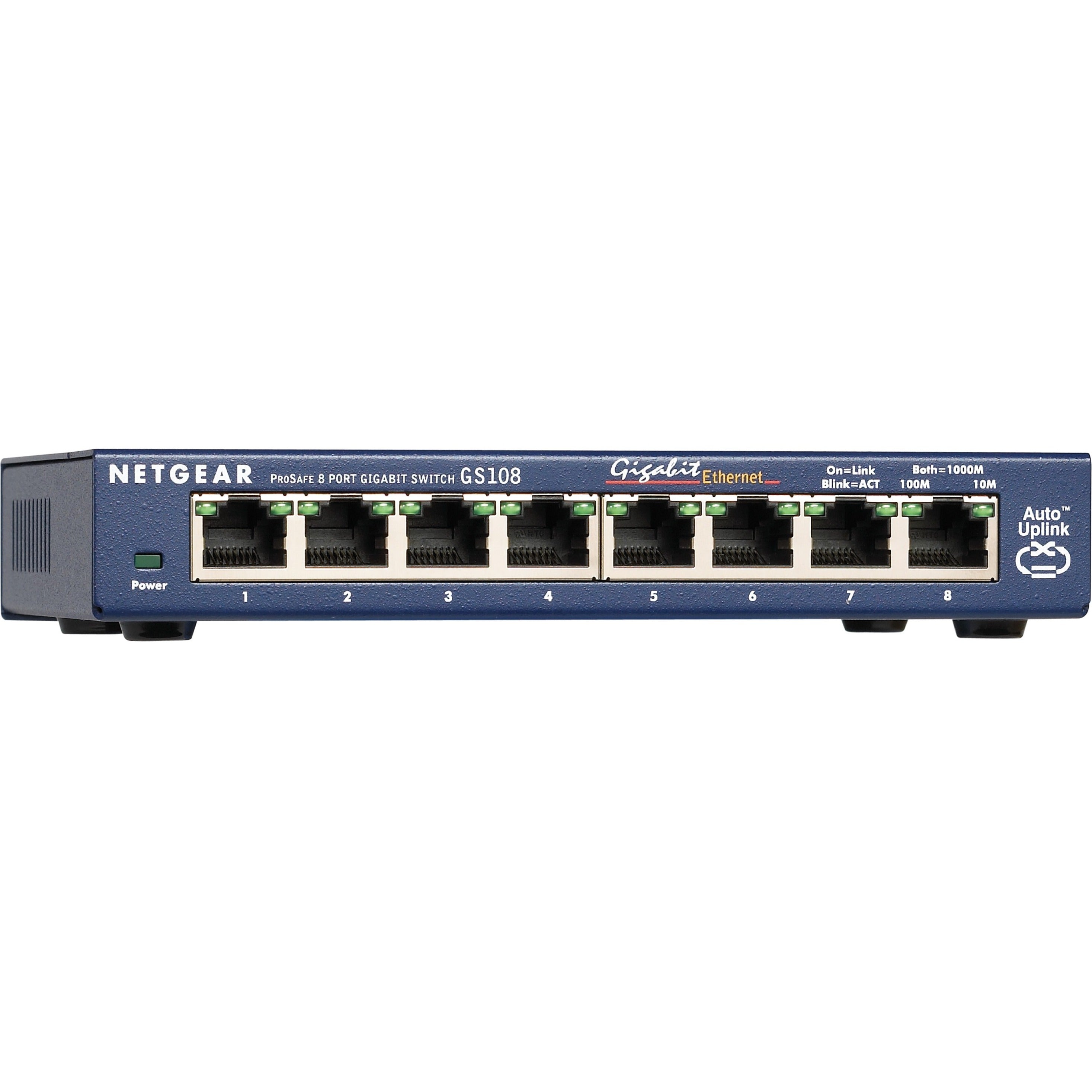 Switch Ethernet Netgear GS108-400NAS ProSafe GS108 8 Puertos Gigabit E ...